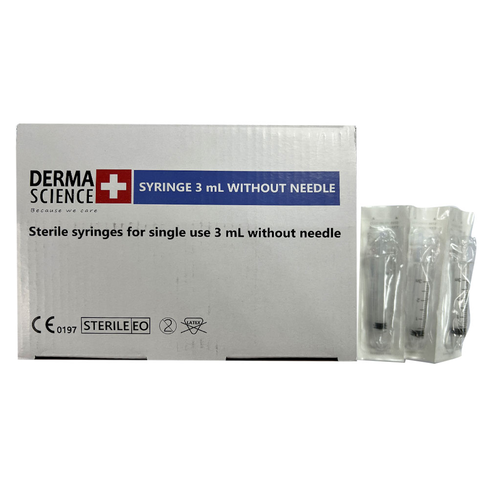DERMA SCIENCE Syringe without needle 3 ML 100 pieces/box | Allgenhealth