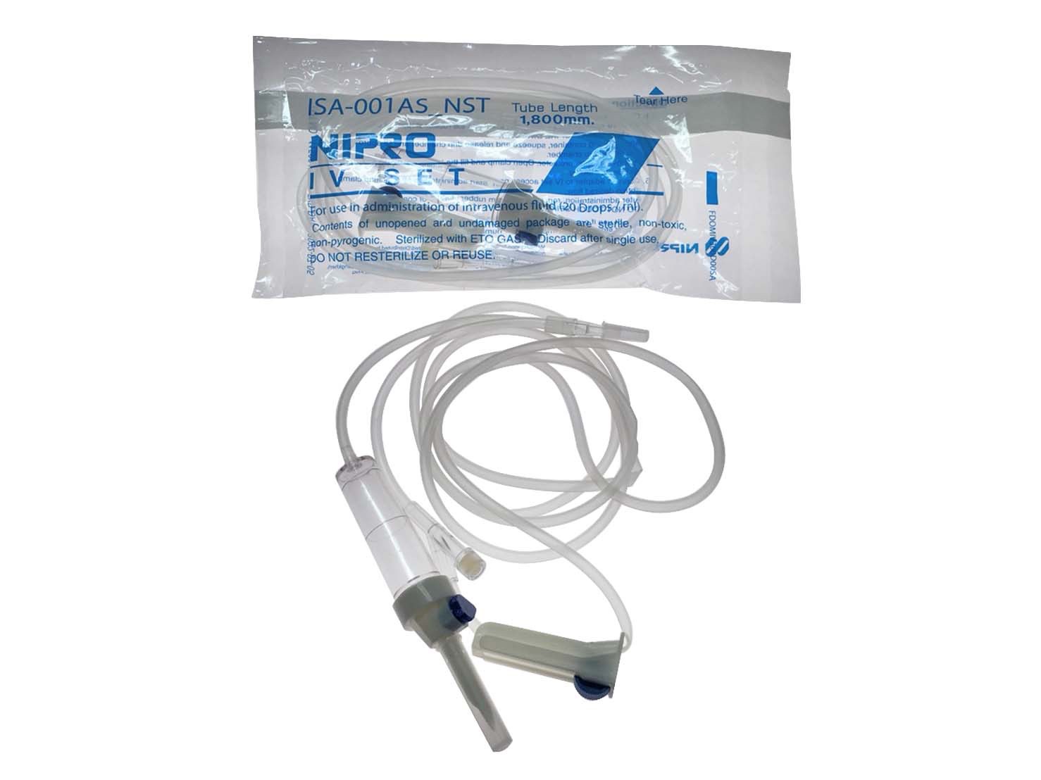 NIPRO IV SET ISA-001 AS NST (100 SETS/BOX) ชุดให้น้ำเกลือไม่ติดเข็ม ...
