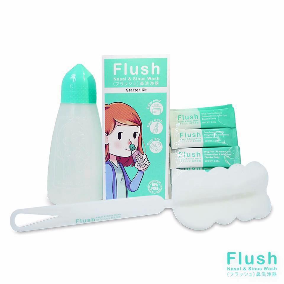 Starter Kit Flush Bundle Pack ชุดอุปกรณ์ล้างจมูก ฟลัส | Allgenhealth